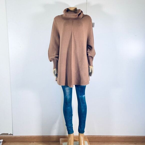 Cyrus | Sweaters | Nwt Gorgeous Cyrus 2xplus Size Brown Tan Cowl Neck ...